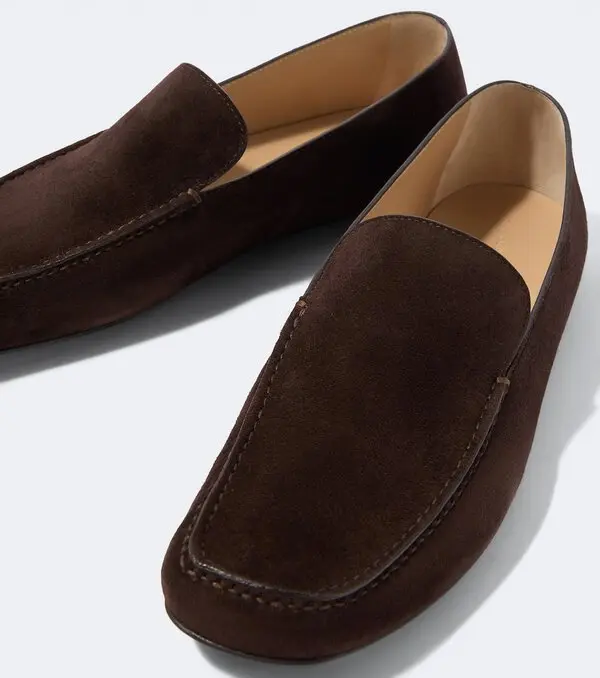 THE ROW Suede Loafers