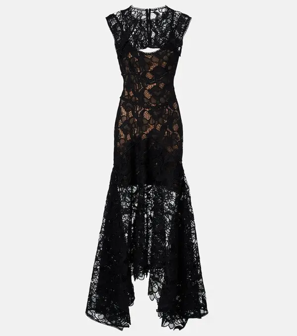 Costarellos Janica Lace Gown - Black