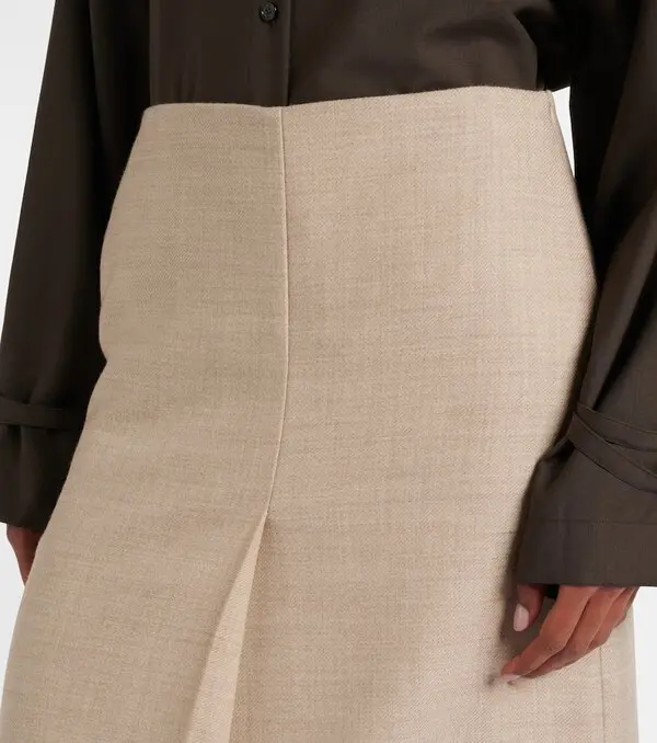 JOSEPH Virgin Wool Midi Skirt