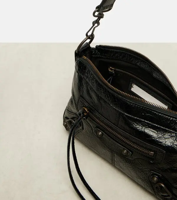 Balenciaga Le City Moto Mini Leather Shoulder Bag