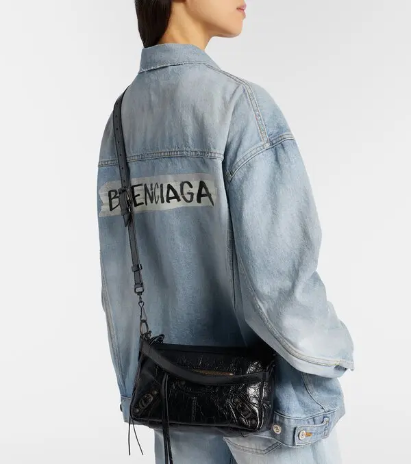 Balenciaga Le City Moto Mini Leather Shoulder Bag
