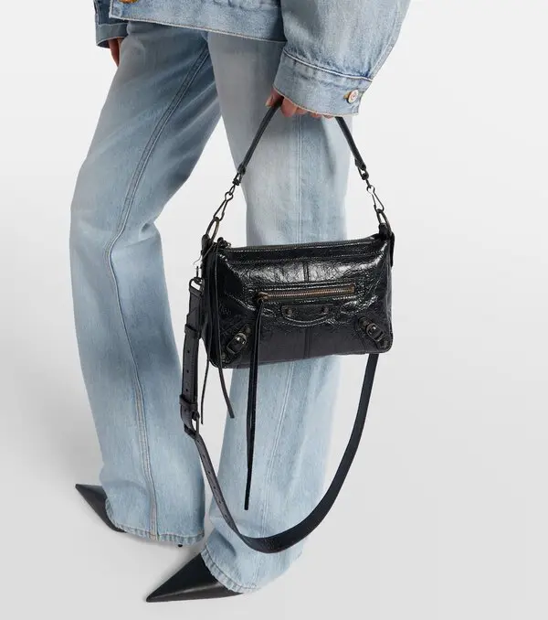 Balenciaga Le City Moto Mini Leather Shoulder Bag