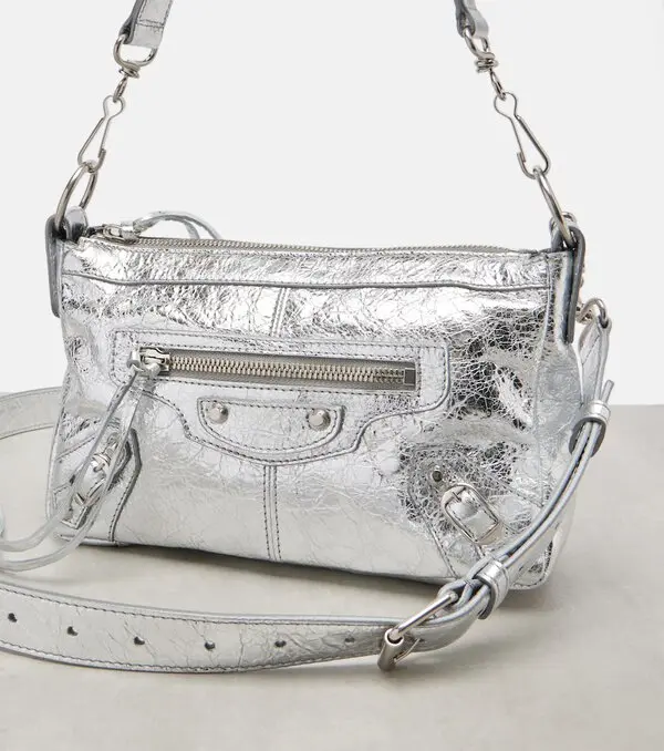 Balenciaga Le City Moto Mini Leather Shoulder Bag
