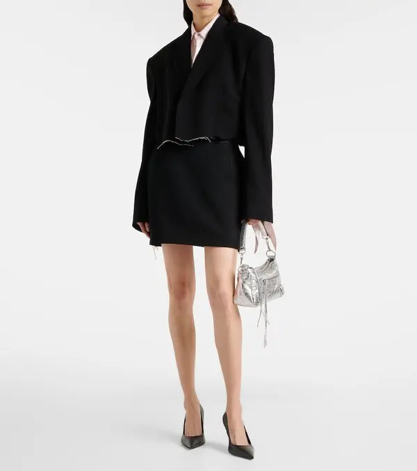 Balenciaga Le City Moto Mini Leather Shoulder Bag