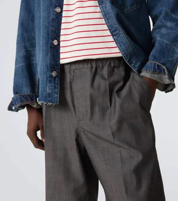 Plan C Melange Wool Shorts