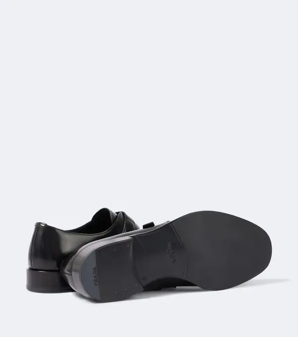 Prada Leather Monk Strap Shoes