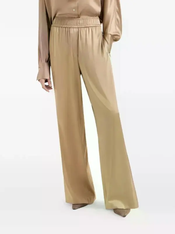 Brunello Cucinelli Silk Elasticated Waistband Trousers