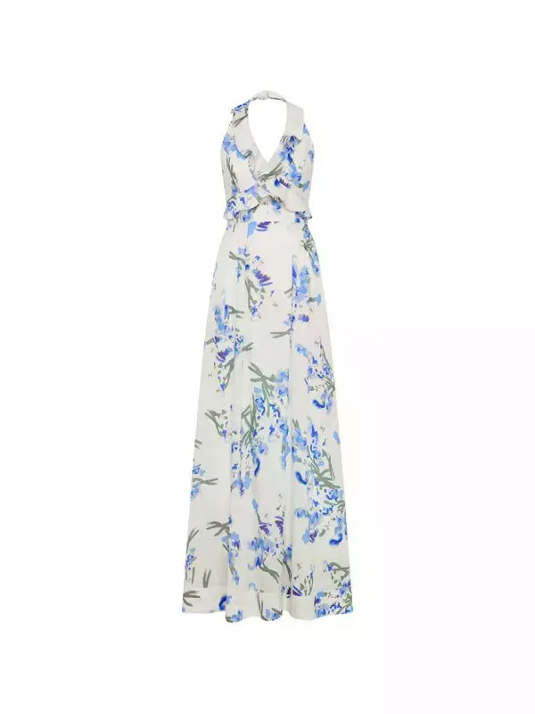 Rebecca Vallance Bluebell Meadow Floral-print Maxi Dress - White
