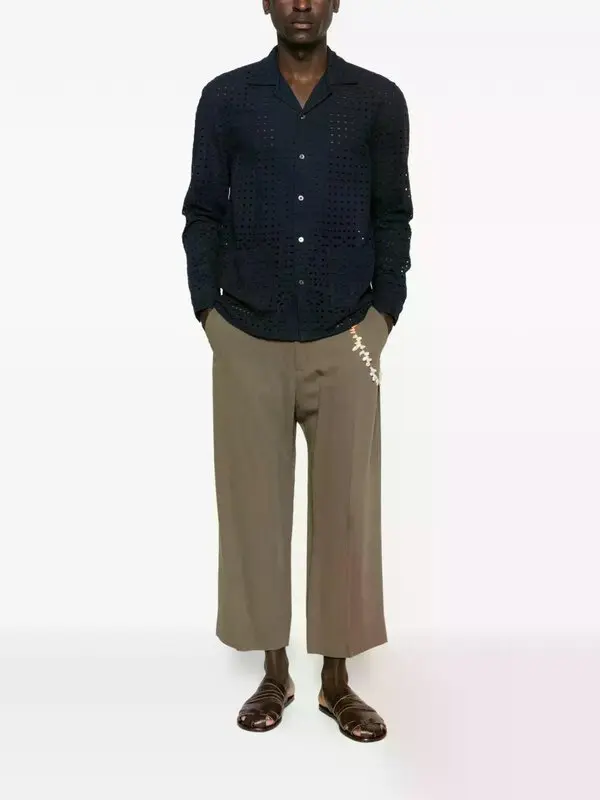 BAZISZT Eyelet-detail Shirt
