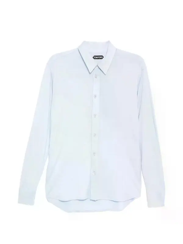 TOM FORD Classic Collar Long-sleeve Shirt - Blue