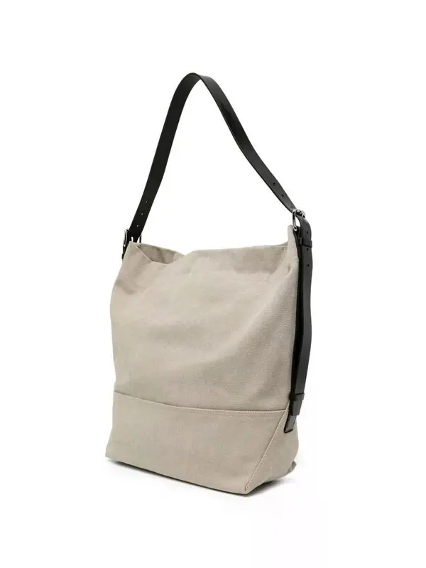 LEMAIRE Belted Shoulder Bag In Cotton Canvas - Neutrals