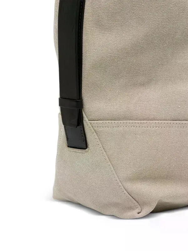 LEMAIRE Belted Shoulder Bag In Cotton Canvas - Neutrals