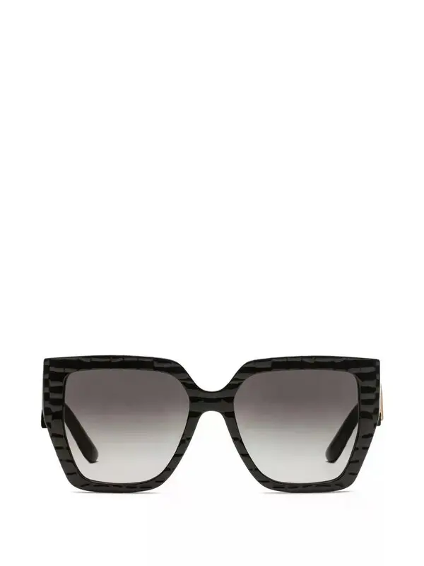 Dolce & Gabbana Dg Crossed Square Sunglasses - Black