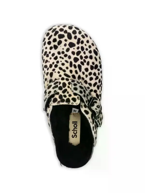 DR. SCHOLL'S SHOES Dalmatian Print Buckle Mules