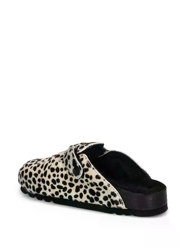 DR. SCHOLL'S SHOES Dalmatian Print Buckle Mules