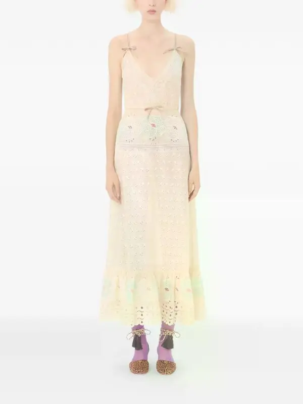 Valentino Garavani Sangallo Midi Dress - Yellow