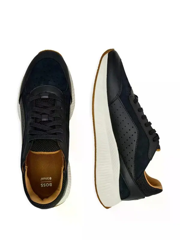 BOSS Leather And Suede Trainers