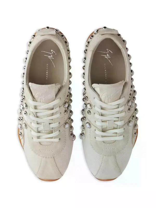 GIUSEPPE ZANOTTI Embellished Lace-up Sneakers