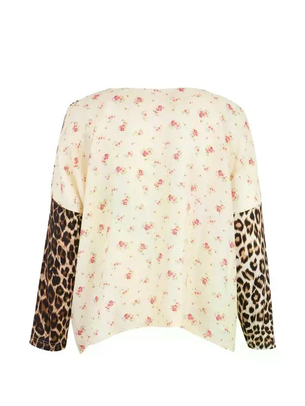La Prestic Ouiston Summertime" Top With Dragon And Leopard Print