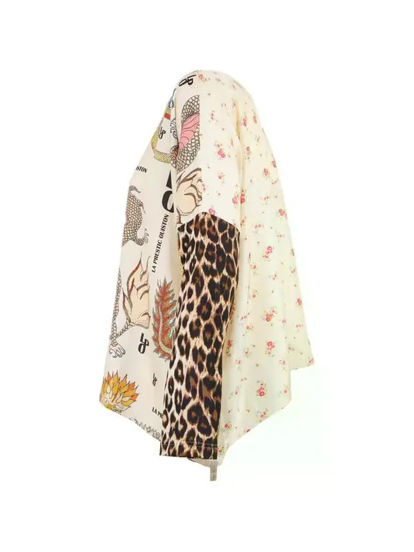 La Prestic Ouiston Summertime" Top With Dragon And Leopard Print