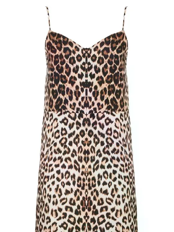 La Prestic Ouiston Petula Leopard V-neck Maxi Dress