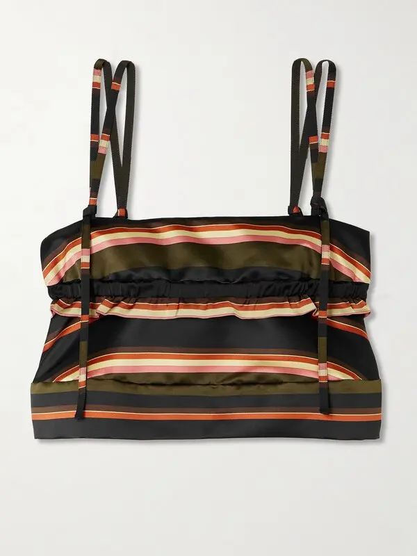 Sacai Striped Crepe Top