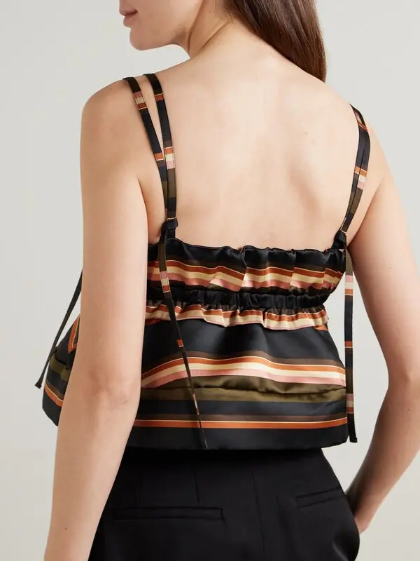 Sacai Striped Crepe Top