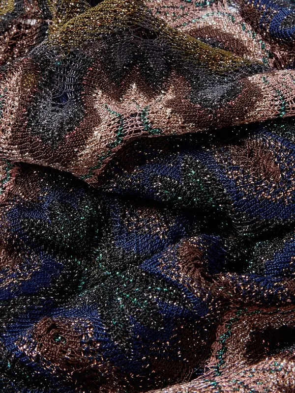 Missoni Metallic Crochet-knit Turban