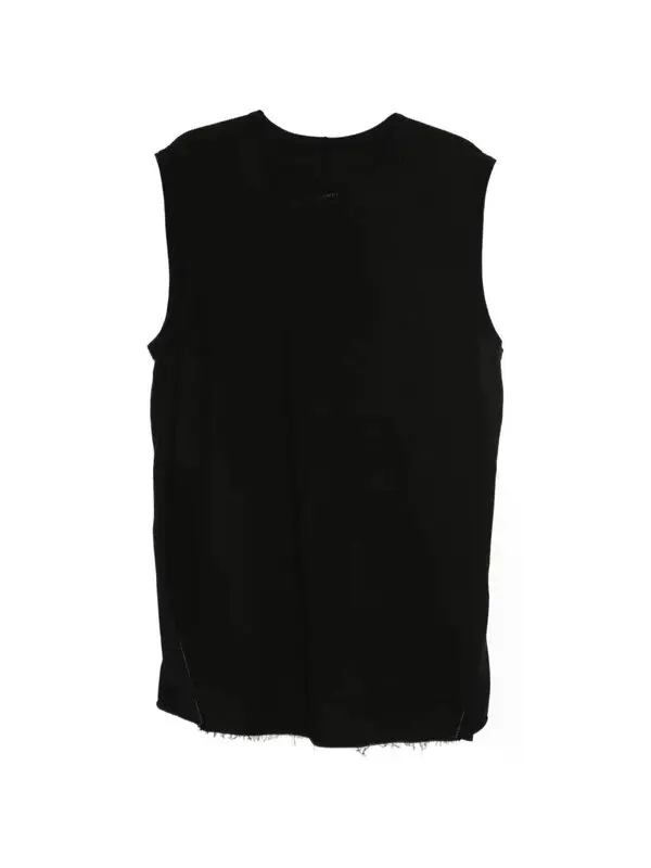 ISAAC SELLAM EXPERIENCE Sleeveless Top With Frayed Hem