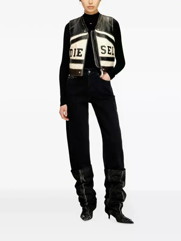 DIESEL® Paneled Sleeveless Zip-up Gilet