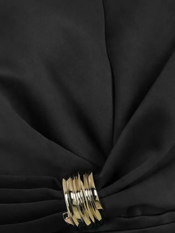 Elisabetta Franchi Sleeveless A-line Mini Dress With Ring Detail