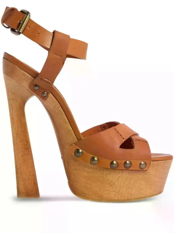 Dsquared2 Studded Leather Platform Stiletto Sandals
