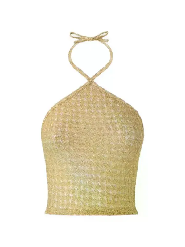 Missoni Crochet Halterneck Top - Neutrals