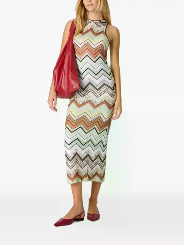 Missoni Chevron Pattern Midi Dress