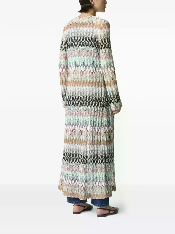 Missoni Zigzag Pattern Long Sleeve Coat