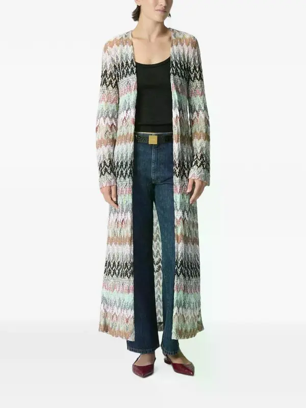 Missoni Zigzag Pattern Long Sleeve Coat