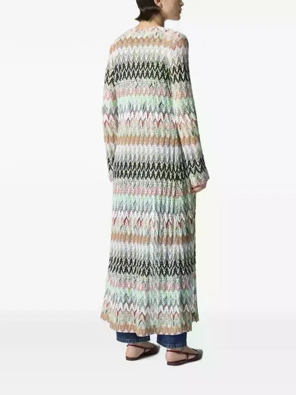 Missoni Zigzag Pattern Long Sleeve Coat