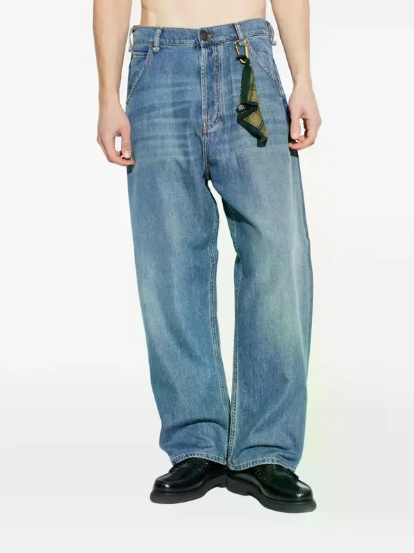 DARKPARK Wide Leg Jeans With Rear Logo Patch