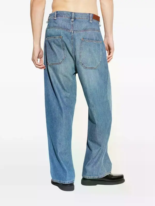 DARKPARK Wide Leg Jeans With Rear Logo Patch