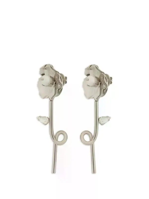 Simone Rocha Blooming Poppy Hoop Earrings
