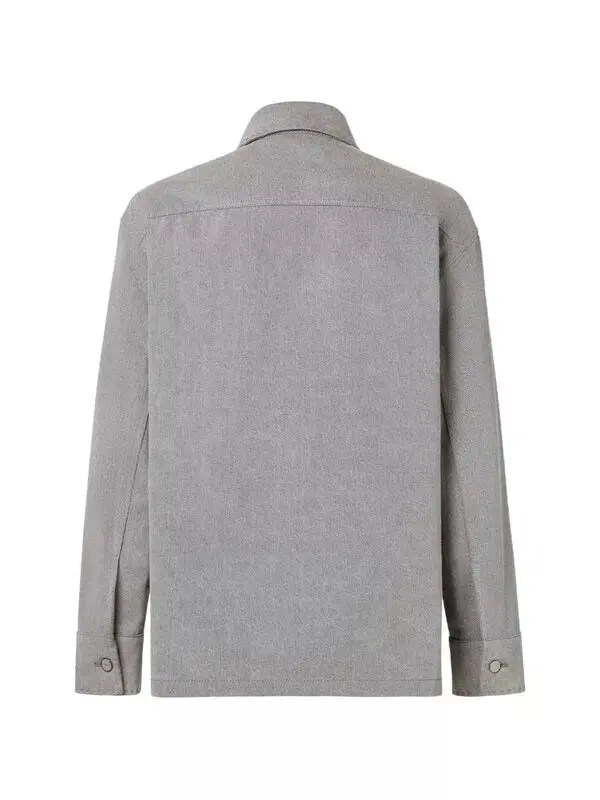 Fendi Embroidered Denim Shirt