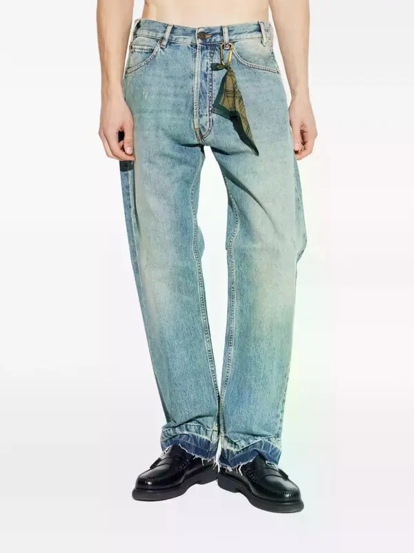 DARKPARK Frayed Button Jeans
