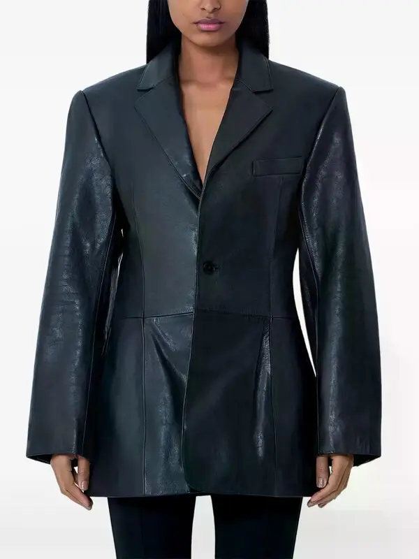 Alexander Wang Leather Single-breasted Blazer