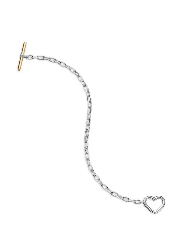 David Yurman Dy Madison Chain Bracelet With Heart Detail