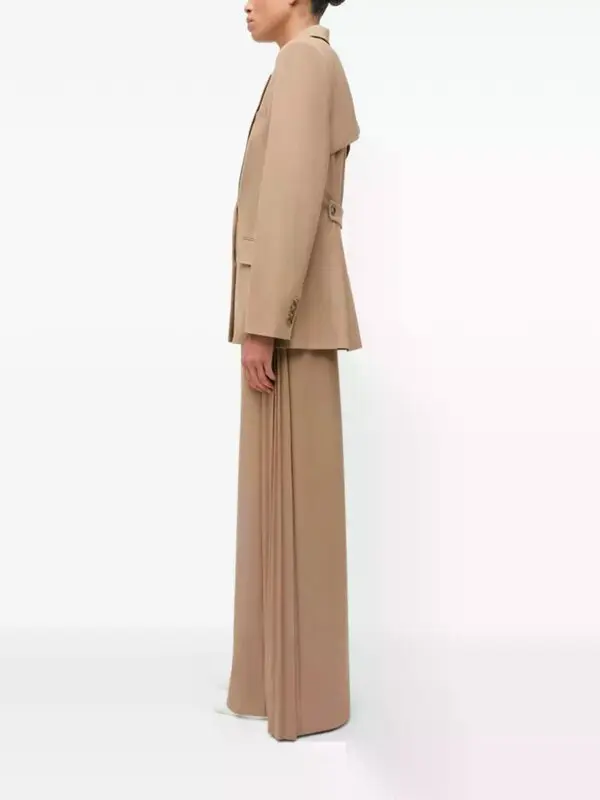 Simkhai Notched Collar Pleated Blazer