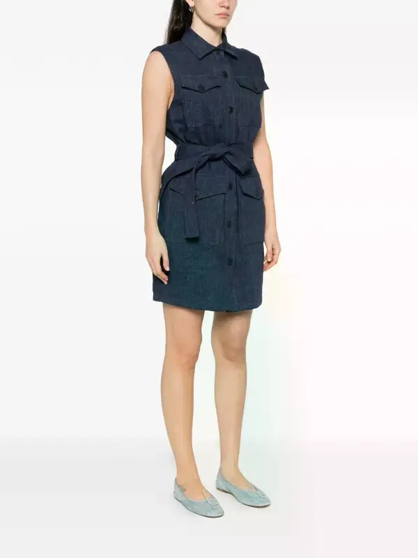 P.a.r.o.s.h Sleeveless Belted Mini Dress