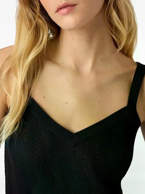 Missoni Sleeveless V-neck Tank Top - Black
