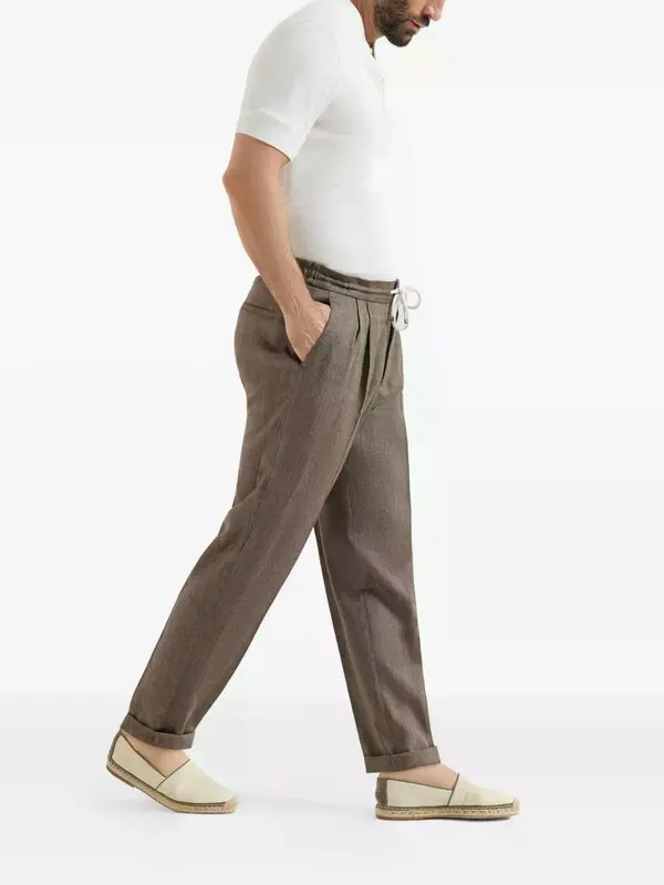 Brunello Cucinelli Drawstring Trousers - Brown