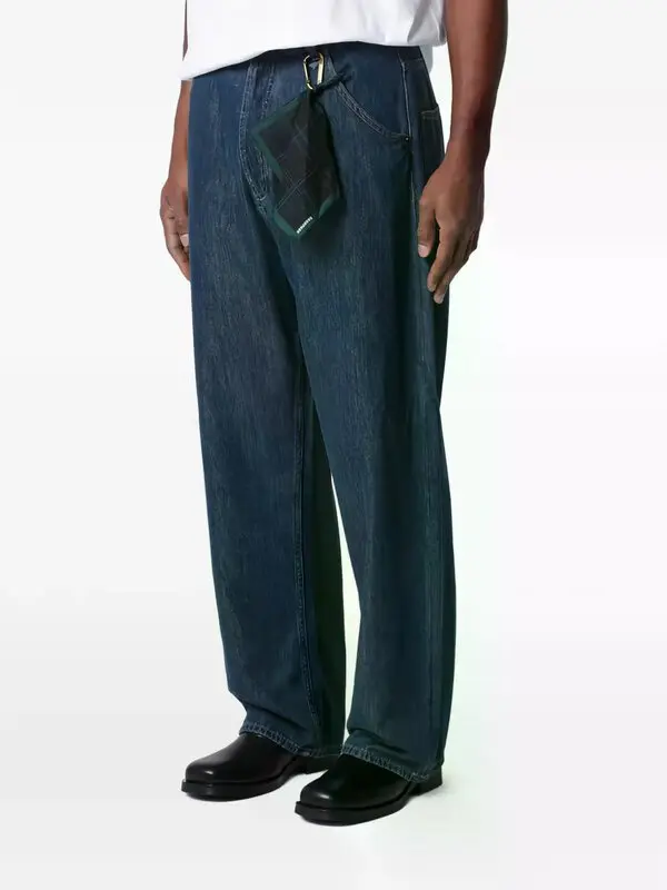 DARKPARK Relaxed Fit Jeans With Tartan Detail