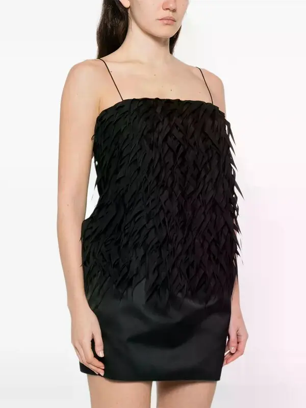 N°21 Fringed Spaghetti Strap Blouse - Black